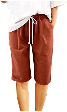 Generic Short De Randonn&eacute;e Femme Leger avec Poches Cuir Enceinte Nuit Cuissard Jaune Entrainement Amincissant Tissu Galbant Brillant Sweat Baroudeur Polyester