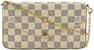 Louis Vuitton Sac bandouli&egrave;re Pochette Felicie Damier Azur Pre-owned - Femme - Pre-owned - Blanc - Taille: ONE Size