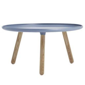 NORMANN COPENHAGEN Tablo Tisch, Kunststoff, Eschenholz, Blau, 42x78cm