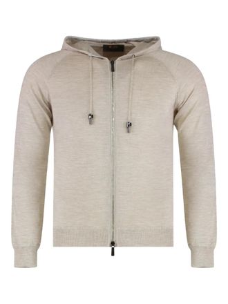 Moorer Kapuzenjacke mit Rei&szlig;verschluss - Nude