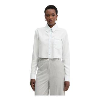 Patrizia Pepe Denim Cropped Shirt - - Blouses & Shirts - Damen - Blau - XS