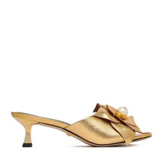 Gino Rossi Pantoletten GINO ROSSI CEO-ROSE-LT2220-1 Goldfarben