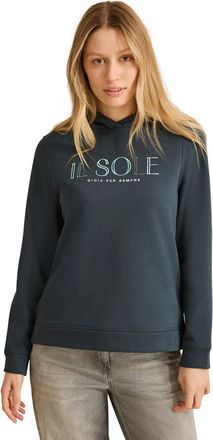 Cecil Damen B303217 Hoodie mit Stickerei, Slate Khaki, 42