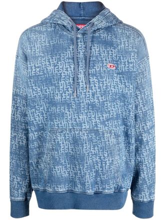 Diesel hoodie &agrave; logo - Bleu