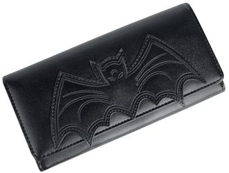 Banned Alternative Bat Wallet Frauen Geldb&ouml;rse schwarz 100% Polyurethan Gothic, Rockwear