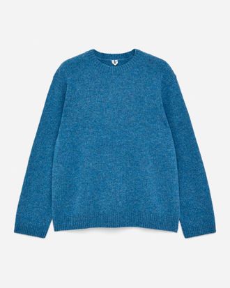 Arket Wollpullover Mit Rundhalsausschnitt -Blau