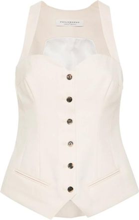 Philosophy di Lorenzo Serafini Femme, Tops, Beige, Taille: 36 FR Corsetto Sartoriale