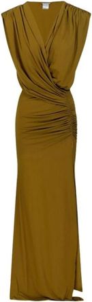 Amazu&igrave;n Amazuin, Femme, Robes, Vert, Taille: ONE Size Robe Maxi Cache-Coeur D&eacute;collet&eacute;e