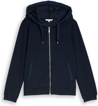 Tom Tailor Sweatjacke Strick & Sweatshirts Hoodie Sweatjacke aus Scuba
