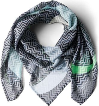 Cecil Damen B572762 Gemustertes Tuch, universal Blue, A