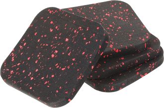 Yarnow 4 St&uuml;ck Sto&szlig;d&auml;mpfende Gummi Laufbandmatten 100X100X10Mm Schwarz Rot rutschfeste Trainingsmatte f&uuml;r Fitnessger&auml;te Zuhause Bodenpolsterung f&uuml;r Crosstrai