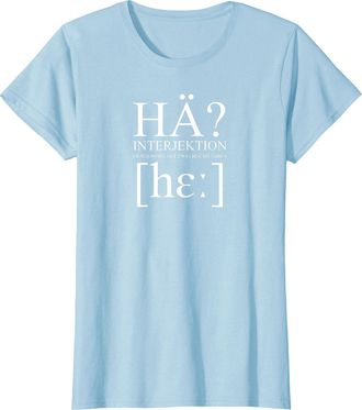H&Auml;? T-Shirt, Schwarz, Unisex, Kurzarm, S, EU 38/40, Klassisch, Buchstabenmuster