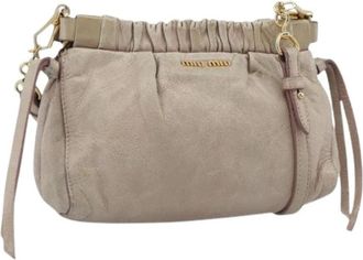 Miu Miu Sac bandouli&egrave;re doccasion - Femme - Pre-owned - Beige - Taille: ONE Size