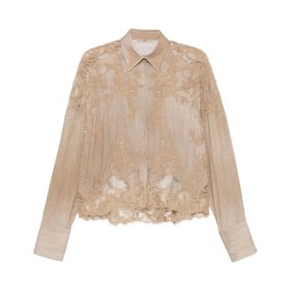 Ermanno Scervino Damen, Blusen & Hemden, Braun, XSGr&ouml;&szlig;e