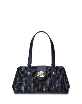 Ralph Lauren RATTAN MEDIUM LILLY SATCHEL