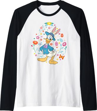 Disney Donald Duck with Bunny Ears and Easter Egg Spring Raglan