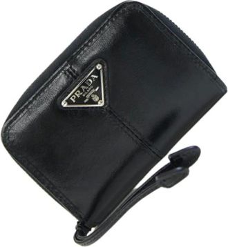 Prada unisex, Pre-owned, Noir, Taille: ONE Size Portefeuille en cuir Pre-owned