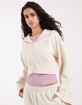 New Balance Coastal - Veste zipp&eacute;e en polaire bross&eacute;e - Beige-Neutral
