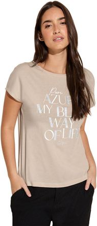 Street One Damen T-Shirt mit Glitzerwording