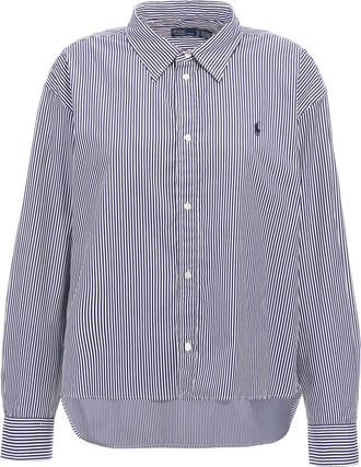 Polo Ralph Lauren Homme, Chemises, Bleu, Taille: M Striped Cotton Poplin Shirt