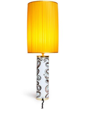 Fornasetti abat-jour cylindrique à design plissé - Jaune