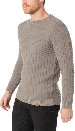 Timezone Strickpullover Strickpullover Rundhals 3D Muster Regular Fit Heavy Knit Crewneck