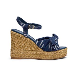 Stuart Weitzman Femme, Chaussures, Bleu, Taille: 39 1/2 EU Sofia Espadrille Wedge