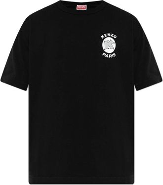 Kenzo Homme, Tops, Noir, Taille: XL T-Shirt Embl&egrave;me Paris