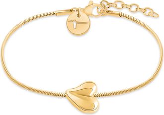 Tamaris Bracelet - Elegantes Armband aus poliertem Edelstahl - IP Gold - Schlangenkette verstellbar bis 21 cm - wasserfest & hautfreundlich