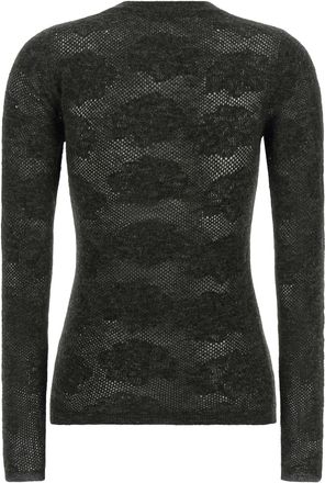 Brunello Cucinelli Flower Lace Sweater - Charcoal