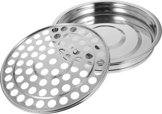 Heallily Kommunionteller - Kommuniontablett Aus Edelstahl F&uuml;r 72 Becher Stapelbar Heilige Serviergeschirr Sets Zubeh&ouml;r F&uuml;r Kirchliche Rituale Und Zeremonien