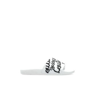 Versace Jeans Couture Gummi-Slides mit Logo - - Shoes - Damen - Wei&szlig; - 39 EU