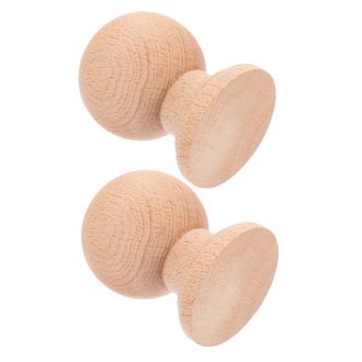 Garneck LIFKOME 2 St&uuml;ck Holzpfosten Kugelform Finials Massivholz Unlackiert Treppen Pfostenkappen Bed Post Endst&uuml;cke Zaunpfosten Verzierung Roman Stil f&uuml;r M&ouml;b