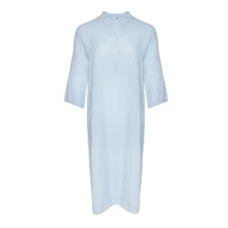 Tiffany & Co. Langes Leinenhemdkleid - - Dresses - Damen - Blau - S/M