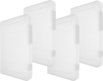 Supvox Kunststoff A5 Aufbewahrungsbox 4 St&uuml;ck Wei&szlig; Tragbar mit Griffiger Oberfl&auml;che f&uuml;r B&uuml;ro und Zuhause zur Ablage von Scrapbook Papier und Akten