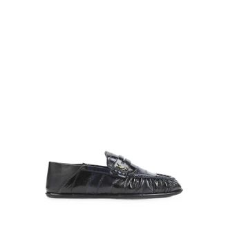 Saint Laurent Cassandre Ruched Loafers