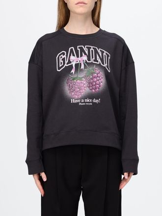 Ganni Relaxed-Fit Sweatshirt aus Bio-Baumwolle mit Fruchtdruck
