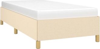 vidaXL Cadre de lit sans matelas cr&egrave;me 90x200 cm tissu Vidaxl