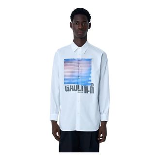 Jean Paul Gaultier Logo Print Button-Down Hemd - - Shirts - Herren - Wei&szlig; - S