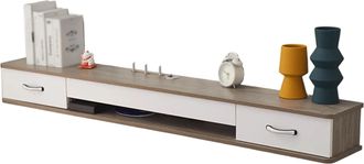 Generic Fernsehkommode Hängend Umweltfreundliche Massivholzplatte Fernsehertisch U-förmiger Griff Geräuscharme Schienen Tv Cabinet mit Halbgeschlossener Klapp