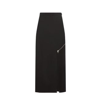 Alexander McQueen Schlitz-Bleistiftrock mit Reißverschluss - Schwarz