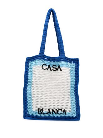 Casablanca sac cabas Atlantis en crochet - Bleu