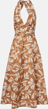 Max Mara Bedrucktes Midikleid aus Baumwolle