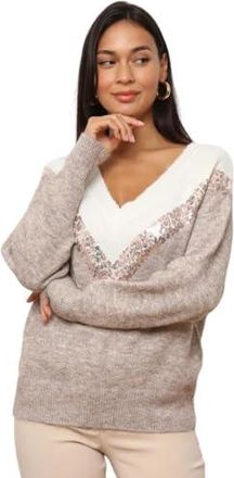 La Modeuse Pull bicolore à sequins