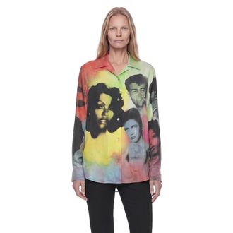 Versace Printed Silk Twill Slim Shirt