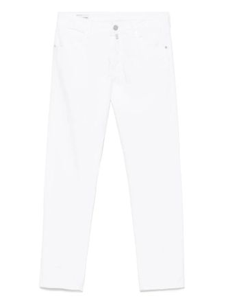 Incotex pantalon fuselé à patch logo - Blanc