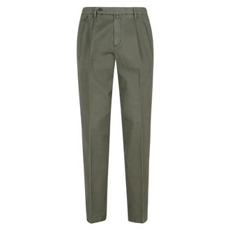 BRIGLIA 1949 Pant Doppia Pinces Cotone Lino - - Trousers - Herren - Gr&uuml;n - M