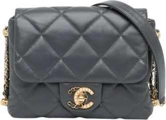 Chanel unisex, Pre-owned, Bleu, Taille: ONE Size Pre-owned Cuir sacs-chanel