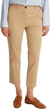 Tommy Hilfiger Pantalon Chino Femme Stretch Slim Coupe 7/8, Beige (Beige), 44