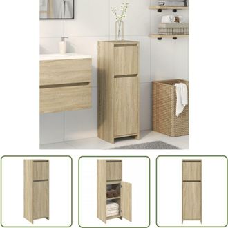 vidaXL The Living Store - Badezimmerschrank Sonoma-Eiche 30x30x95 cm Holzwerkstoff - Badezimmerm&ouml;bel - Holzbadschrank - Schrank F&uuml;rs Badezimmer